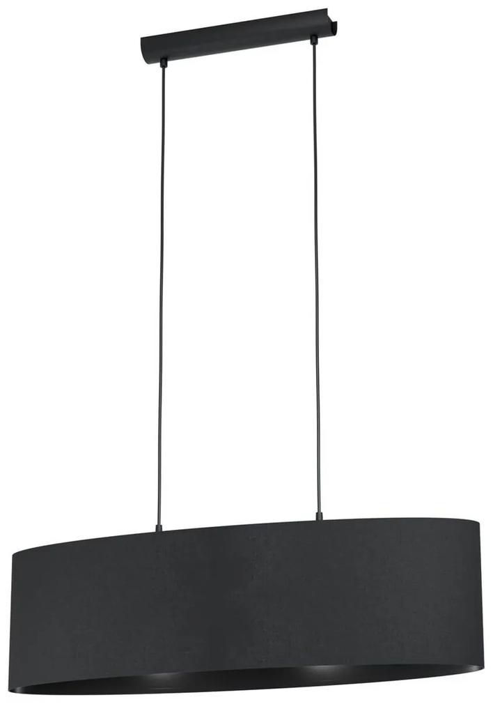 Závěsné moderní osvětlení nad jídelní stůl MASERLO 1, 2xE27, 40W, černé  Eglo MASERLO 1 99044 | BIANO