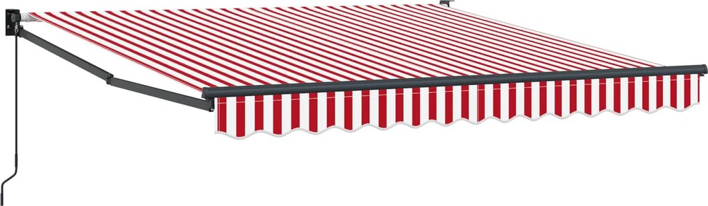 Stahovací markýza Červená a Bílá 300 x 250 cm 3329989