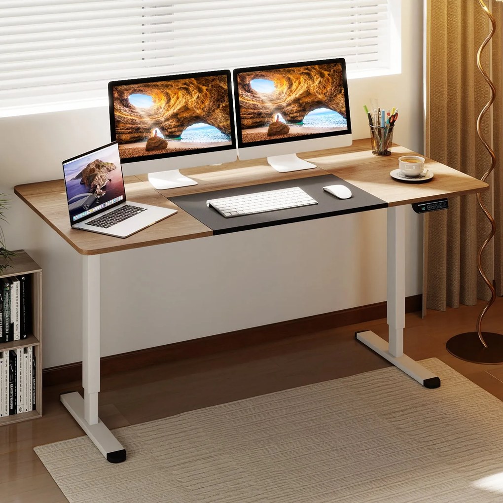 Costway Elektrický stojánek výškově nastavitelný stůl ergonomický stojánek