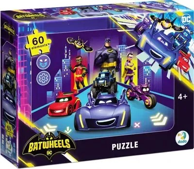 DODO Puzzle Batwheels: Noční jízda / 60 dílků