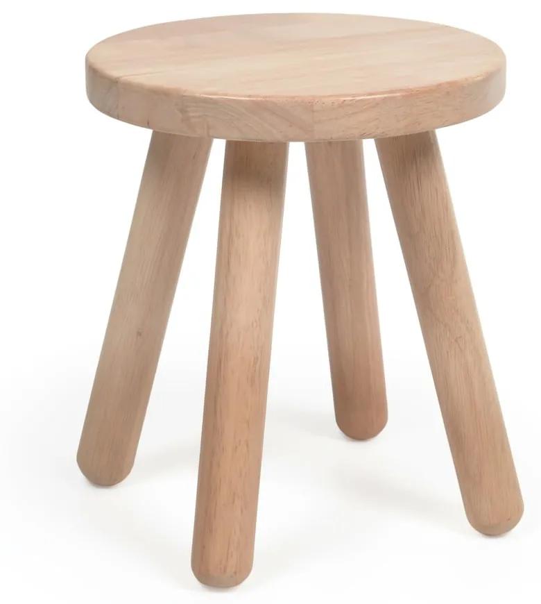 Dětská stolička z kaučukového dřeva Kave Home Dilcia, ø 24 cm