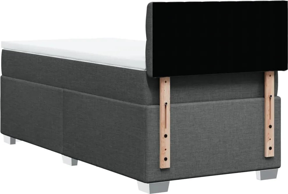 Box spring postel s matrací tmavě šedá 80 x 200 cm textil 3285723