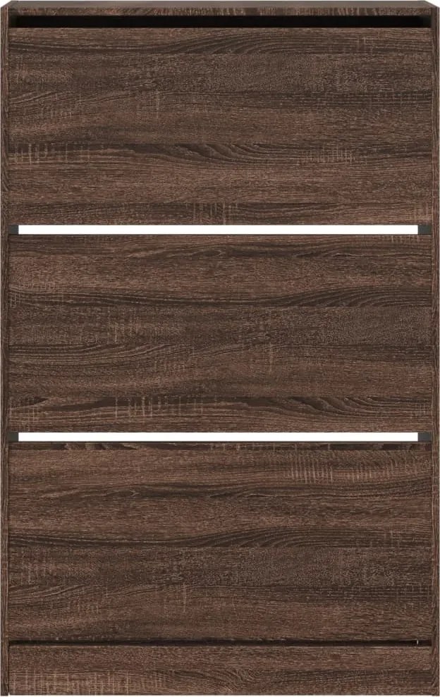 vidaXL Botník 80 x 21 x 125,5 cm kompozitní dřevo [839926] Barva: kouřový dub