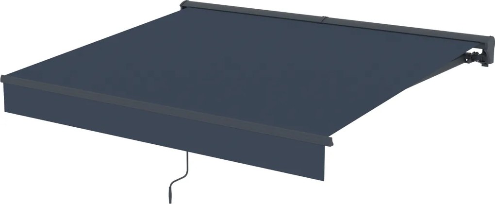 Elektrická markýza s LED osvětlením BestBerg BBSU-EL250CG / 250 x 200 cm / šedá