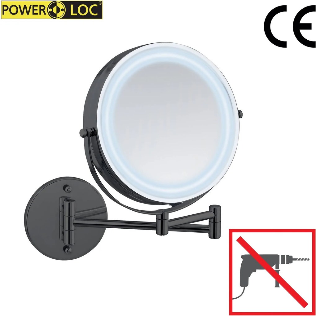 Kosmetické nástěnné LED zrcadlo LUMI, montáž bez vrtání