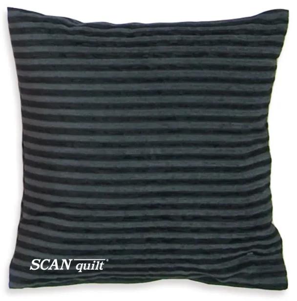 SCANquilt povlak SOFA pruhy černá 45 x 45 cm