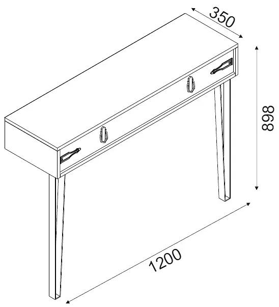 Konzolový stolek se zásuvkou GIOS patik/černá