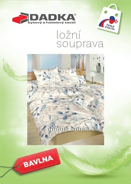 DADKA Povlečení bavlna Milaya banán 140x200, 70x90 cm