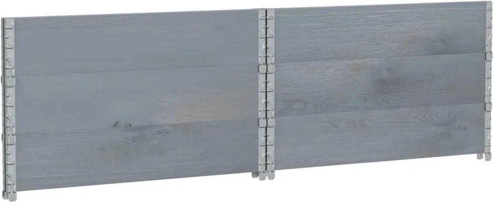 Zahradní truhlík šedý 100 x 100 cm masivní borové dřevo 3295433