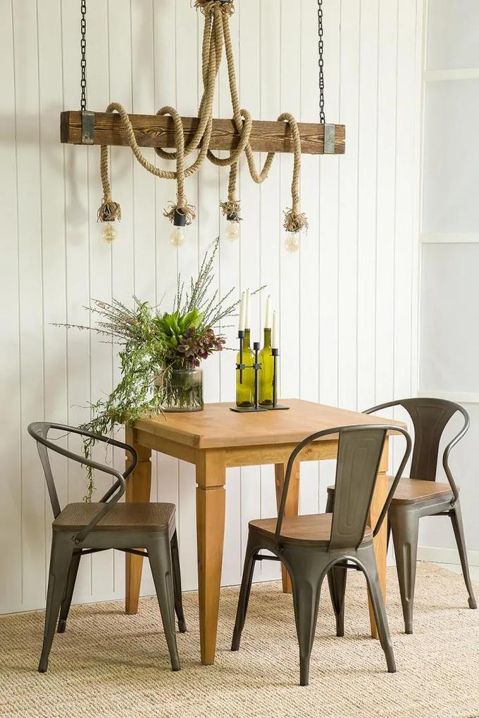 ARTEN Rustikální jídelní stůl POPRAD MES03A - borovice (světlý vosk/tmavý vosk) ROZMĚR: (š/h/v) 140 x 80 x 76 cm