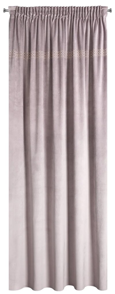ZATEMŇOVACÍ ZÁVĚS NA PÁSCE JOVITA 140X270 CM PÚDROVĚ RŮŽOVÁ