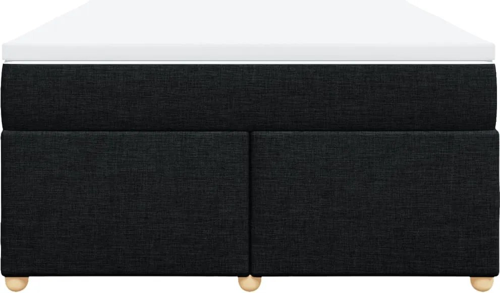 Box spring postel s matrací černá 140 x 190 cm textil 3285375