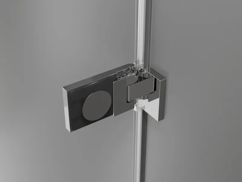 Mexen, Mexen Lunar-F skládací levé sprchové dveře 70 cm, průhledné, chrom - 836-070-000-01-00-L