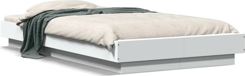Rám postele s LED osvětlením bílý 90 x 200 cm kompozitní dřevo 3281119
