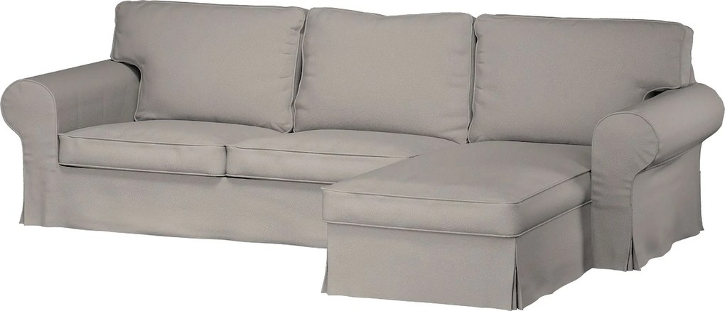 Potah na pohovku IKEA Ektorp 2-místná s lenoškou barva béžová látka pletený vzor