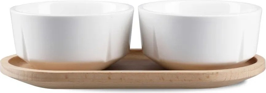 Bílé/v přírodní barvě porcelánové/dřevěné servírovací misky v sadě 3 ks Grand Cru – Rosendahl