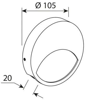 LED svítidlo McLED Ursa R, 1,5W, 3000K, IP65, černá ML-517.003.19.0
