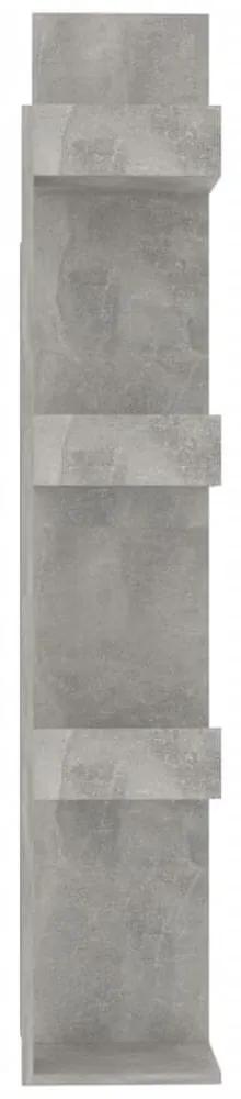 Petromila Knihovna betonově šedá 48 x 25,5 x 140 cm dřevotříska