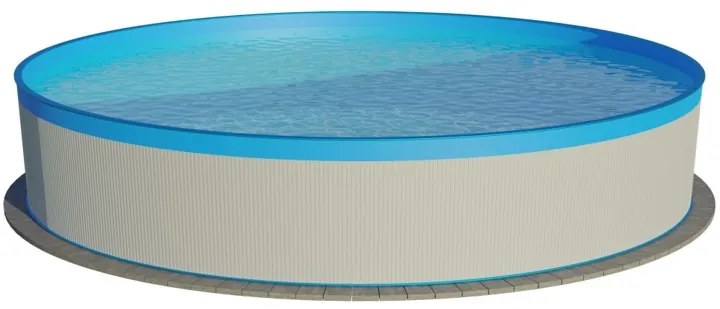 Planet Pool Polozapuštěný bazén s ocelovou stěnou Azurotico 3,5 x 0,9 m White/Blue 0016