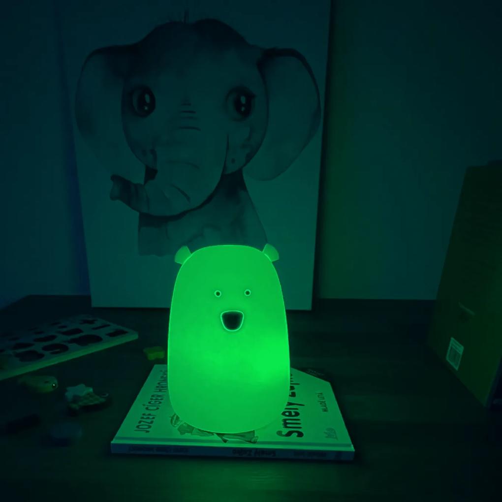 Silikonová dětská lampa - lední medvěd