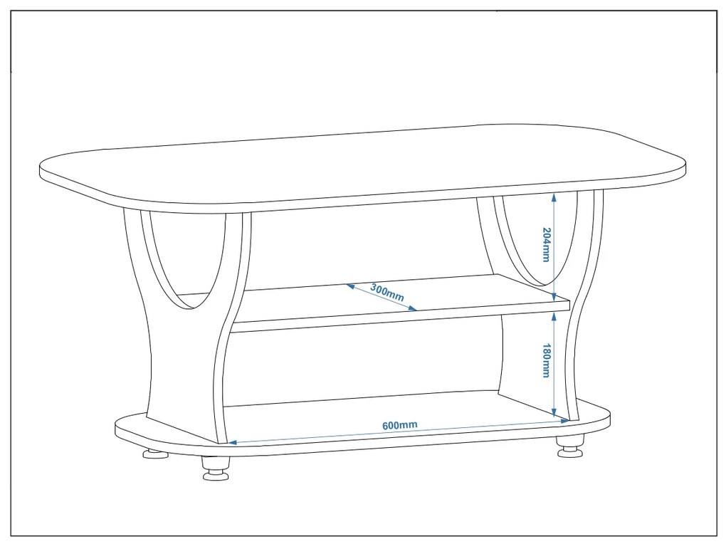 Vomaks unit, s.r.o. Konferenční stolek TOPAZ Barva: dub sonoma