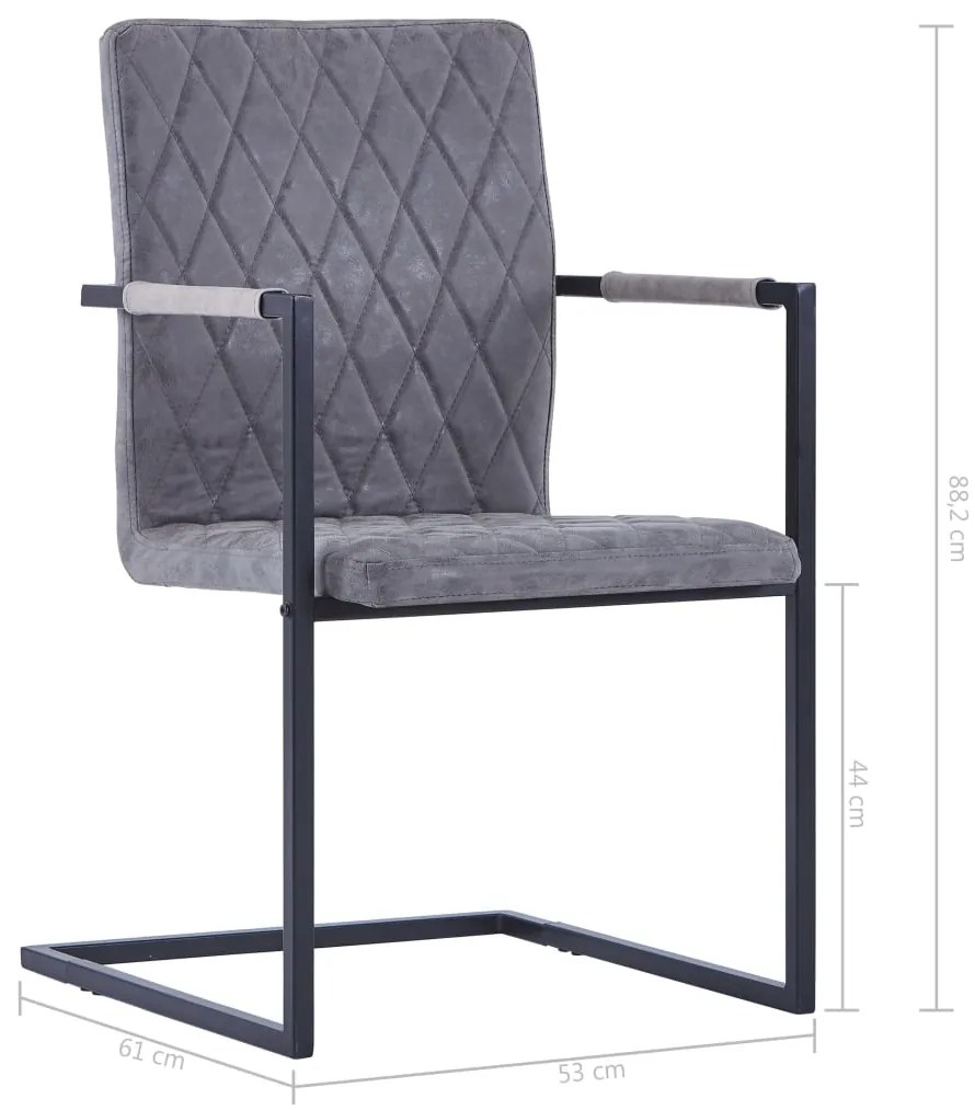 Konzolové jídelní židle 2 ks tmavě šedé umělá kůže - Default Title
