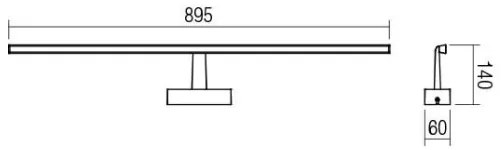 Redo 01-1676 - LED Koupelnové osvětlení zrcadla NEPTUNE LED/18W/230V IP44