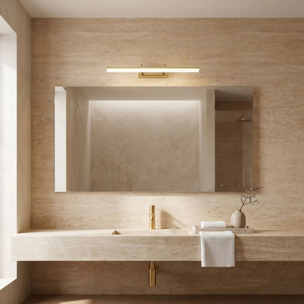 Toolight Rea, Koupelnové nástěnné LED svítidlo APP1873-1W 60cm GOLD, OSW-66028