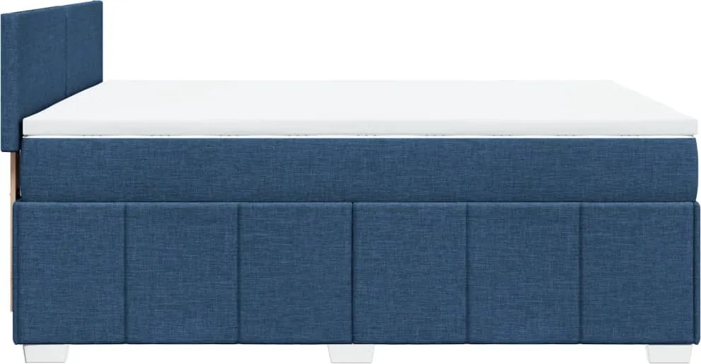Box spring postel s matrací modrá 160x200 cm textil 3289418