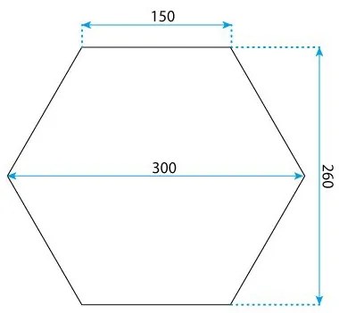 Tutumi, 6-úhelníková nástěnná dekorace z filcu, růžová, HOM-06527