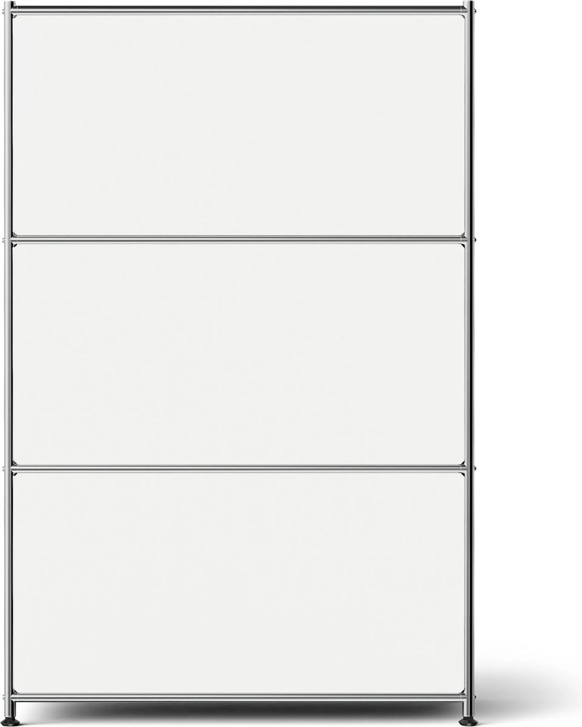 Tchibo - Kovová komoda »Cn3 Slim Line« se 2 přemístitelnými výklopnými dvířky - barva: bílá