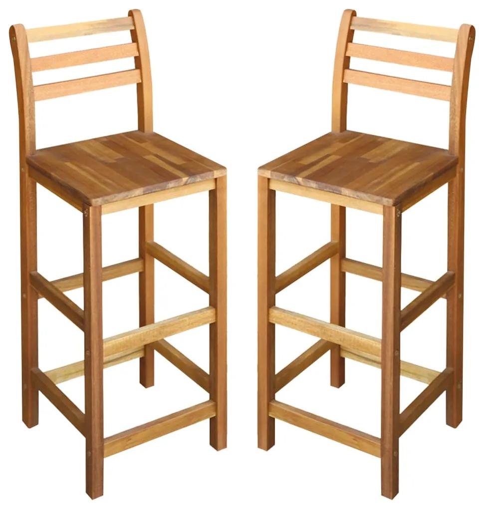 Barové židle 2 ks masivní akáciové dřevo,  44130