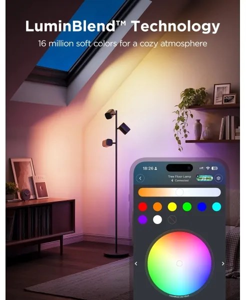 Govee - LED RGBICWW Stmívatelná stojací lampa TREE MATTER LED/48W/230V Wi-Fi