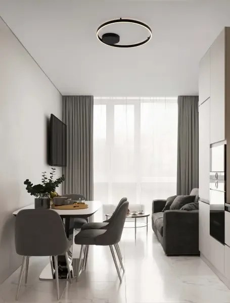 LED stmívatelné černé designové stropní svítidlo Hedra 60W