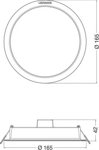 LED podhledové svítidlo LEDVANCE Downlight 165mm 13W 3000K teplá bílá IP44