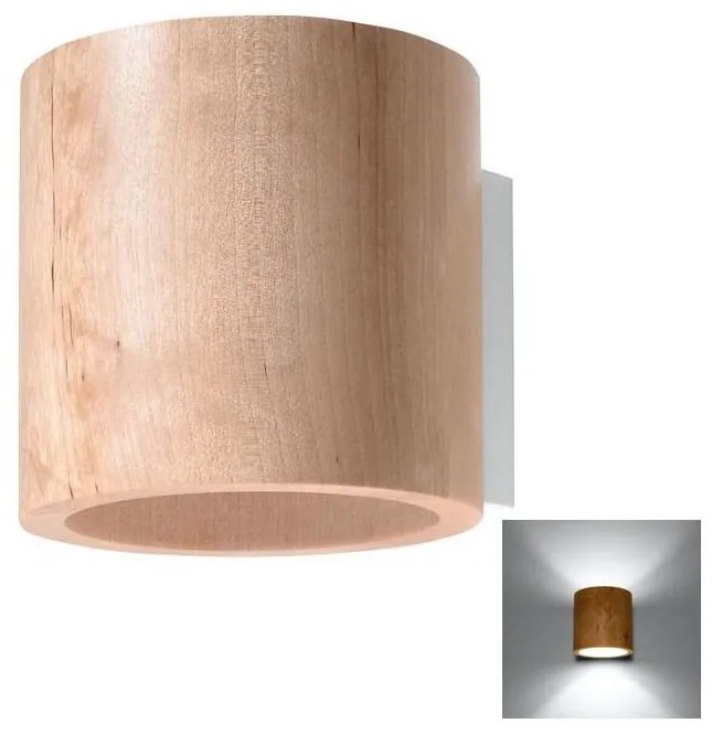 Sollux SL.0490 - Nástěnné svítidlo ORBIS 1xG9/40W/230V dřevo