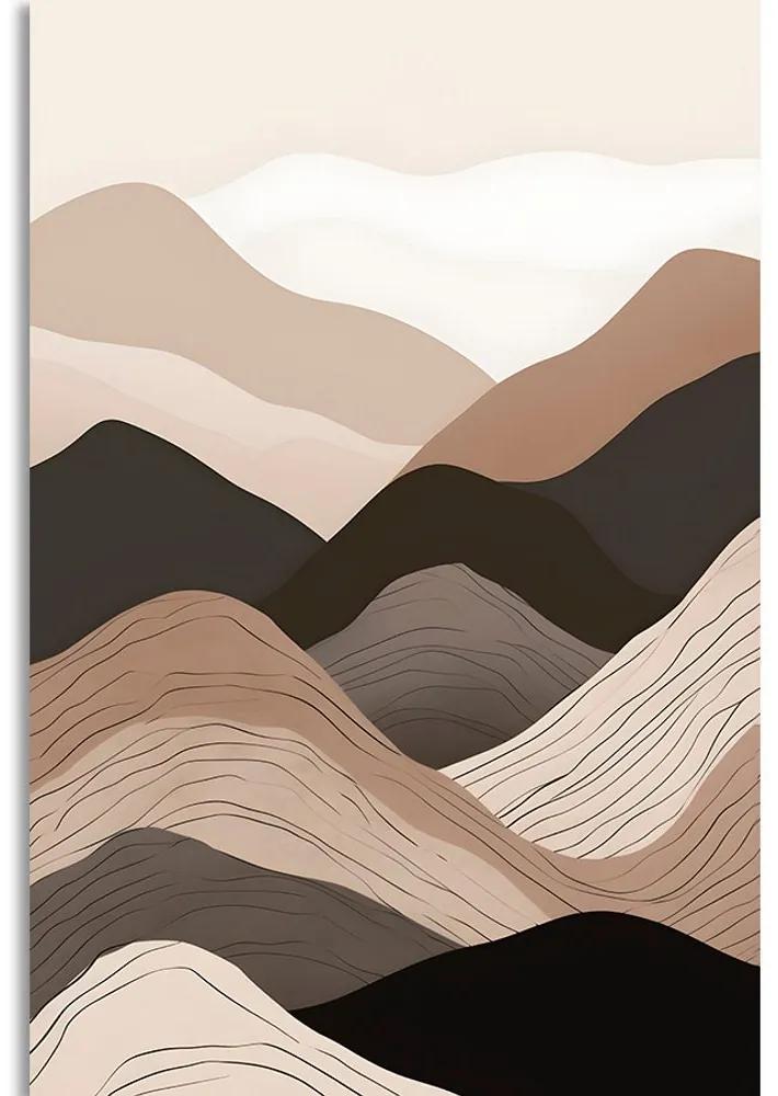 Obraz abstraktní tvary hory Varianta: 40x60