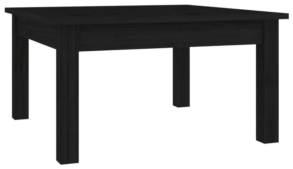814233 vidaXL Konferenční stolek černý 55 x 55 x 30 cm masivní borové dřevo