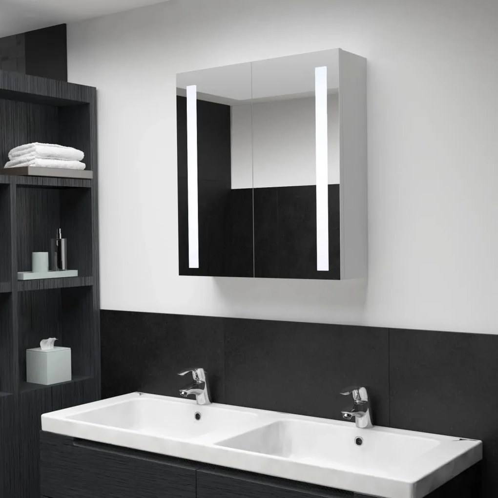 LED koupelnová skříňka se zrcadlem 60 x 14 x 62 cm 285125