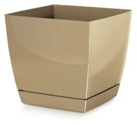 PROSPERPLAST Květináč - COUBI SQUARE P Průměr: 24 cm, Barva: grafit