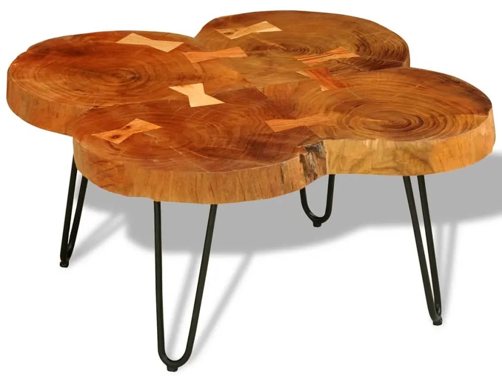 Konferenční stolek 35 cm 4 dřevěné koláče sheeshamové dřevo - Default Title