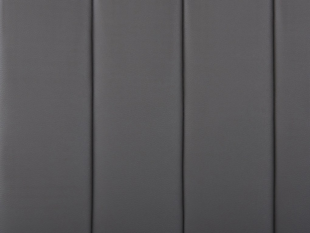Postel 180 x 200 cm šedá ekokůže POITIERS Beliani
