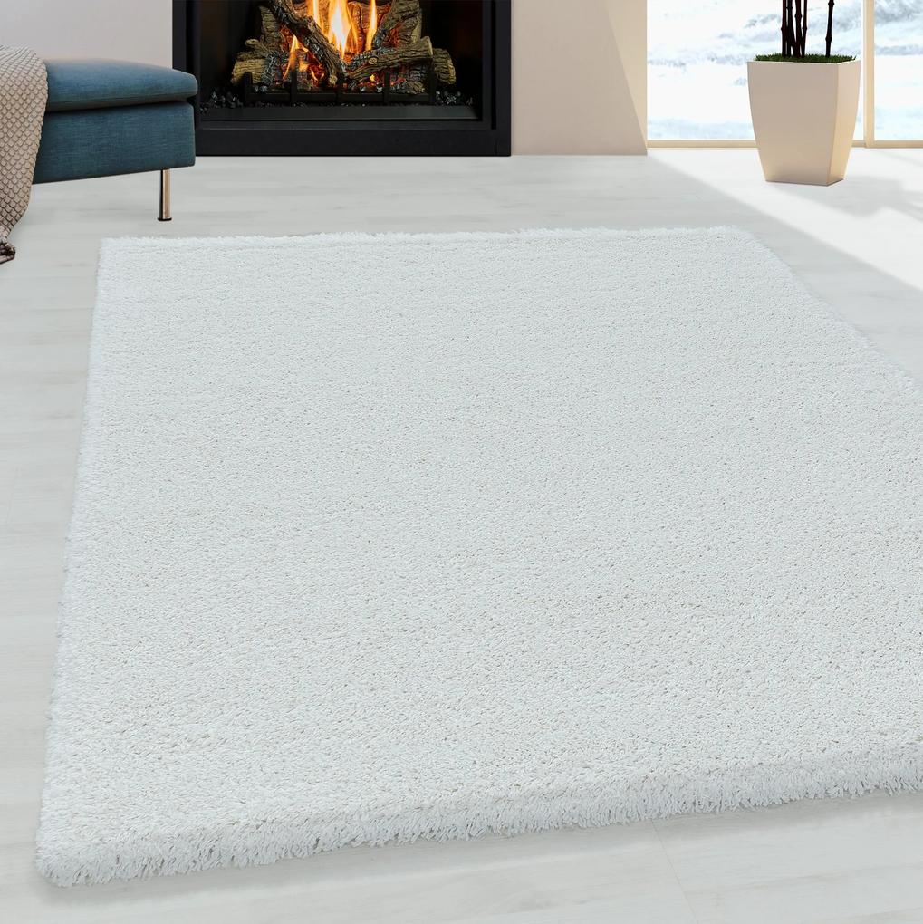 Ayyildiz Kusový koberec FLUFFY 3500, Bílá Rozměr koberce: 140 x 200 cm