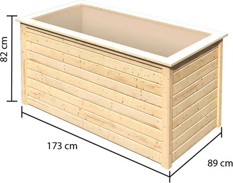 LANIT PLAST, s.r.o. vyvýšený záhon KARIBU HOCHBEET 192 (64567) natur LG1991
