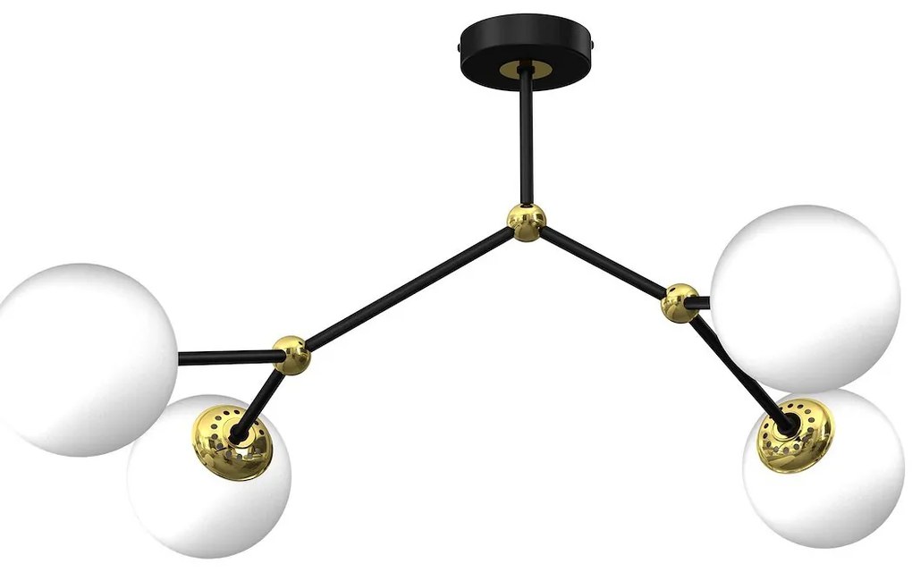 Stropní svítidlo Joy, 4x bílé skleněné stínítko, b/g