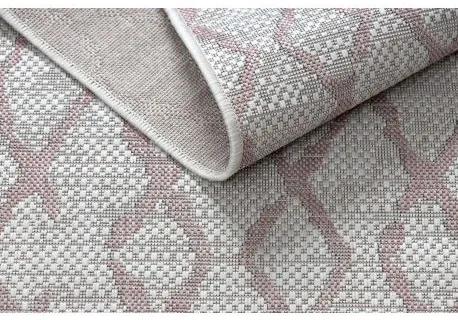 Dywany Luszczow Kusový koberec SISAL SION MŘÍŽ 22129 ecru / růžový Rozměr koberce: 160 x 220 cm