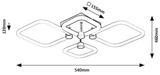 Rabalux 71006 - LED Stmívatelné stropní svítidlo SOTIRIS LED/47W/230V + DO