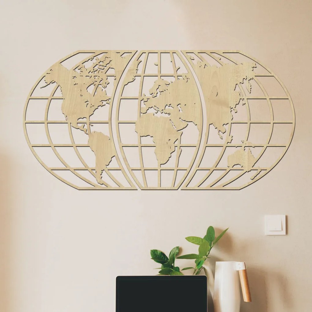 dřevo života 3 dílna mapa světa Global Zvolte barvu dekoru: Javor, Rozměry (cm): 78x40