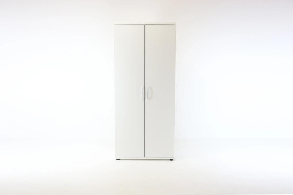 Skříň šatní, MDD, 183x80x38,5 cm, bílá