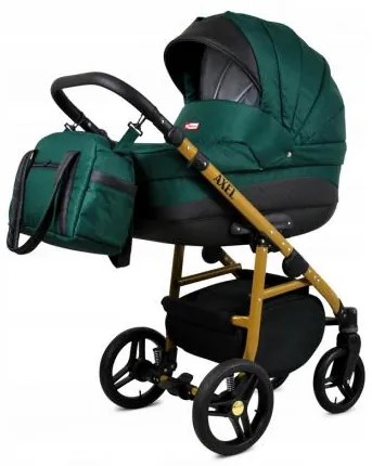 Kočárek 3v1 BabyLux Axel Bottle Green
